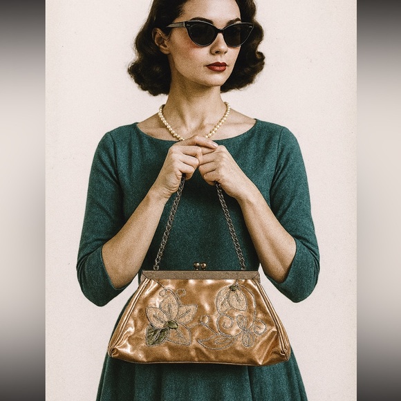 Vintage | Bags | Vintage Florida Handbags Of Miami Applique Floral ...